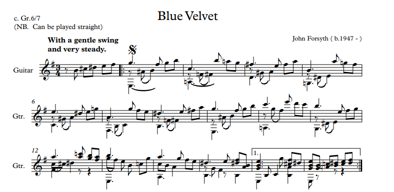Blue Velvet – John Forsyth Music